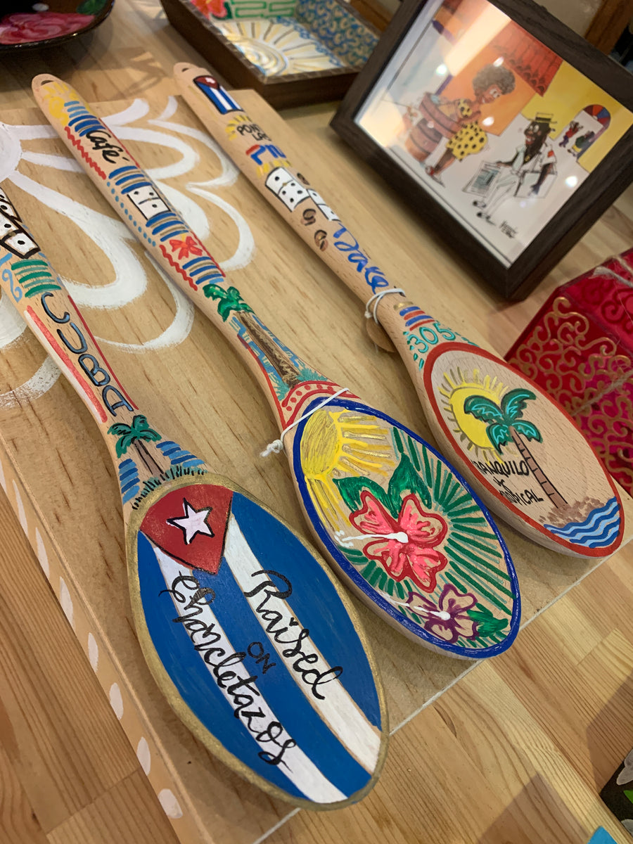 Hand Painted Wooden Spoon – The Artroom by Mariela Jane